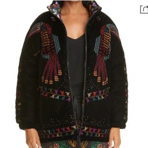 FARM Rio | Jackets & Coats | Farm Rio Embroidered Reversible Puffer ...